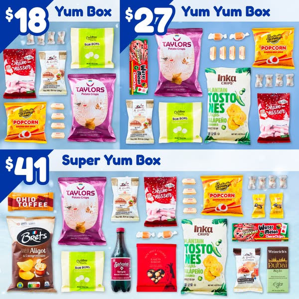 Universal Yums December 2025 Spoilers: Holiday Box - Hello Subscription