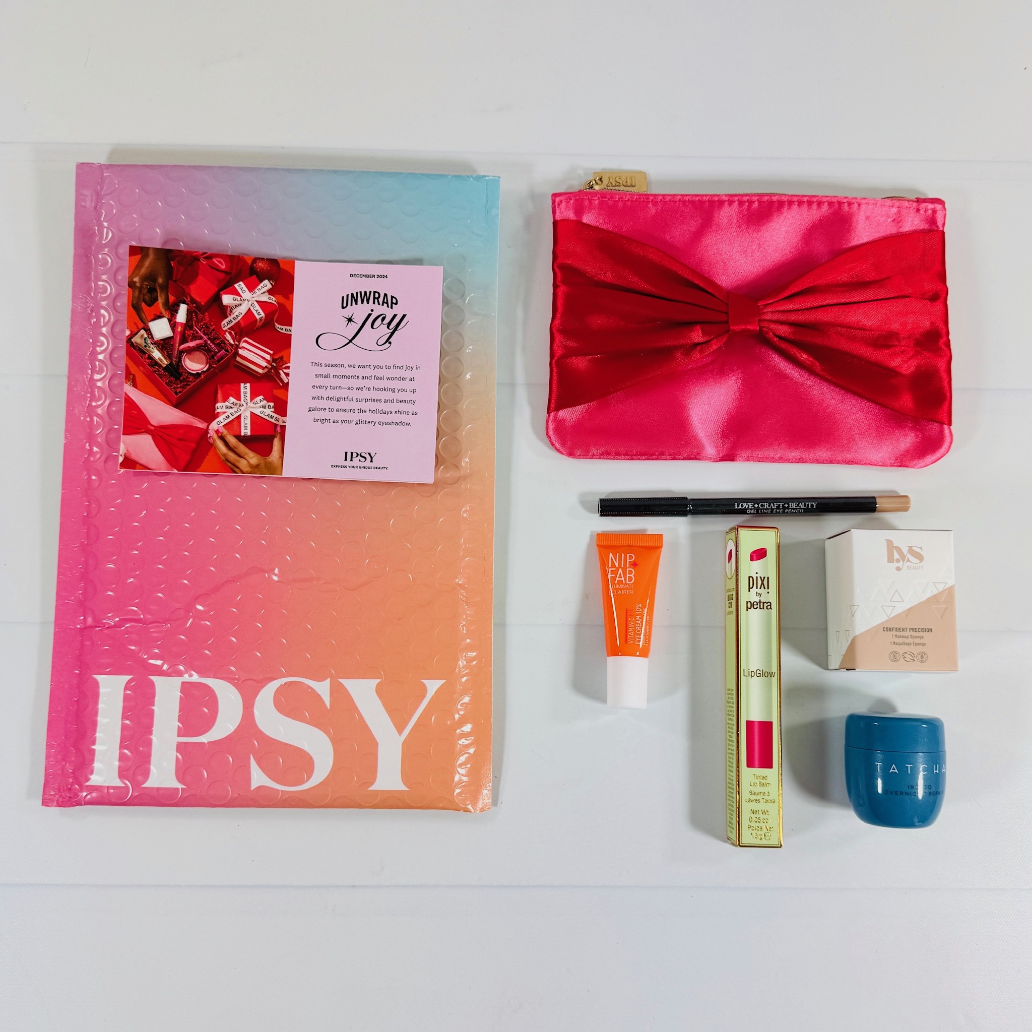 Ipsy Glam Bag December 2024 Review: Unwrap Joy - Hello Subscription