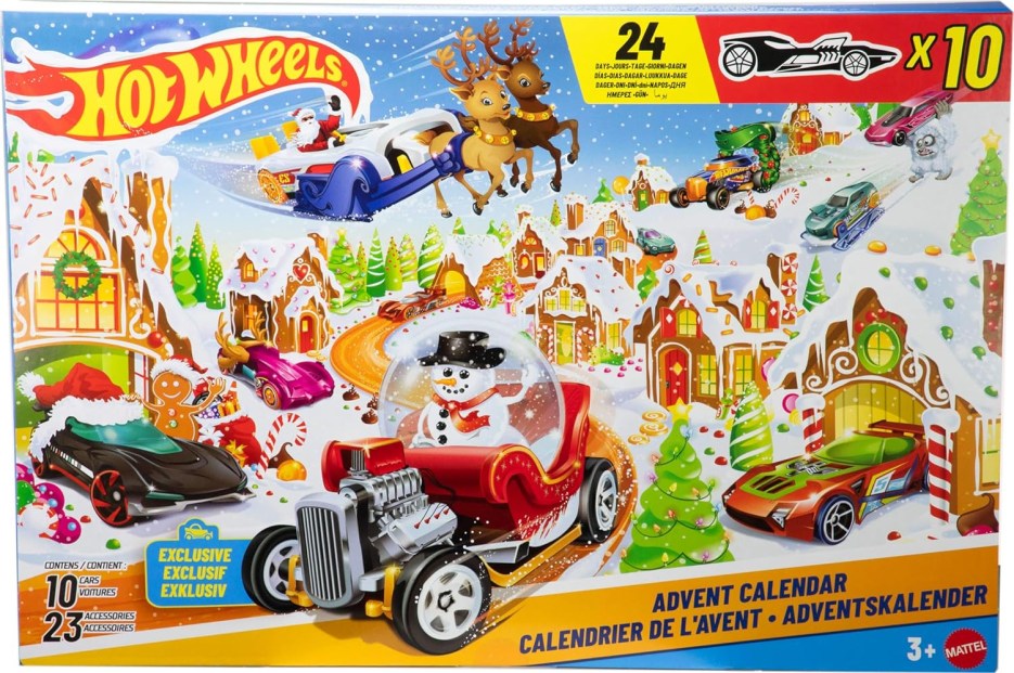 2025 Hot Wheels Advent Calendar Racing Now: Holiday Car Racing! - Hello ...