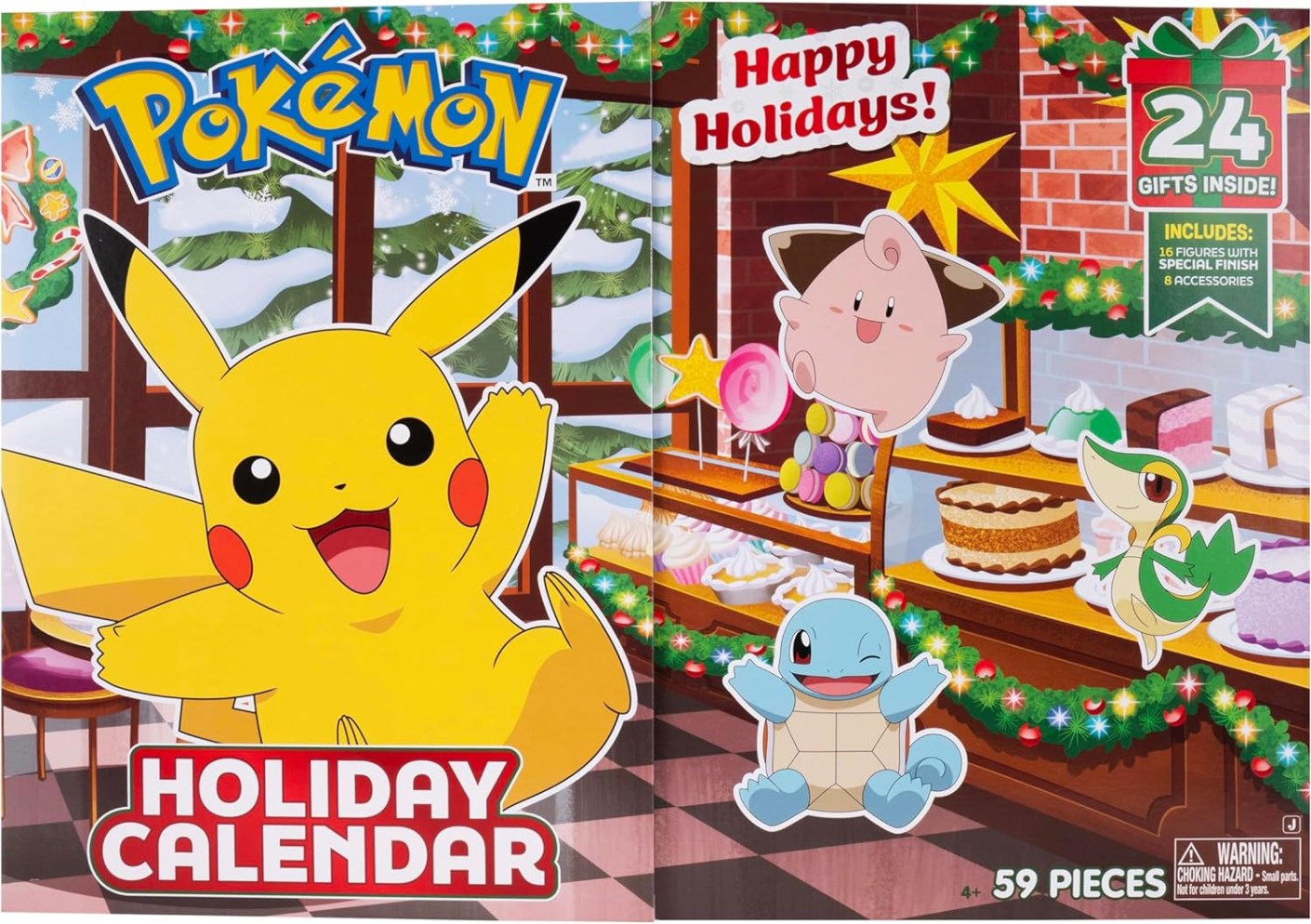 2025 Pokemon Advent Calendar: Featuring 16 Pokemon Battle Figures + 8 ...