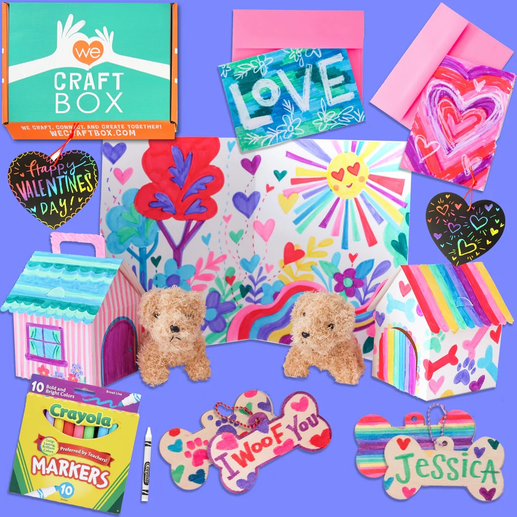 We Craft Box February 2026 Spoilers: Puppy Love Box! - Hello Subscription